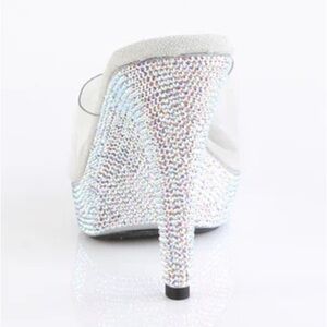 Pleaser | Shoes | Pleaser Fabulicious Cocktail Clear Silver Platform ...